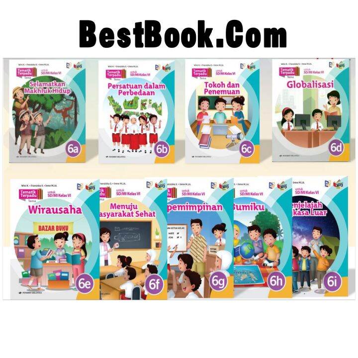 TEMATIK TERPADU UNTUK SD/MI KELAS 6 TEMA 6A 6B 6C 6D 6E 6F 6G 6H 6I KURIKULUM 2013 ERLANGGA ...