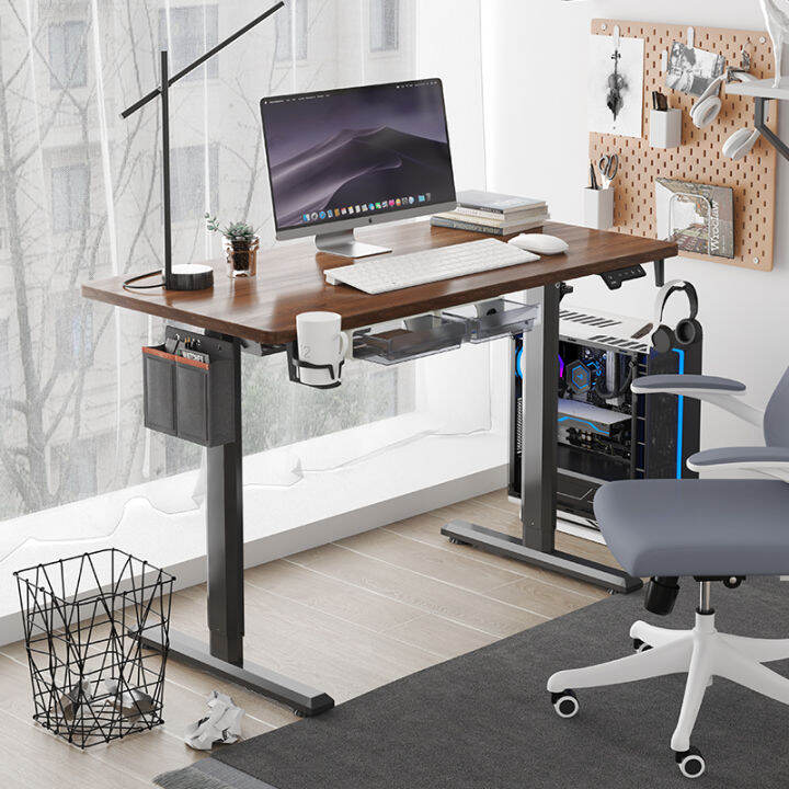 Pindeng Solid Wood Electric Lifting Table Smart Desk Office Computer ...