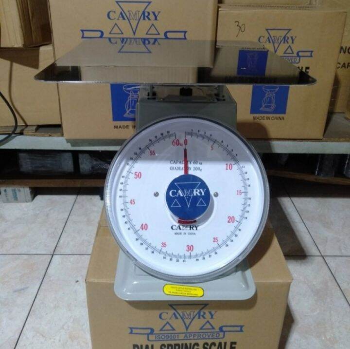 CAMRY TIMBANGAN MANUAL KAPASITAS 60KG PLAT DATAR STANLIS STEEL MANTAP ...
