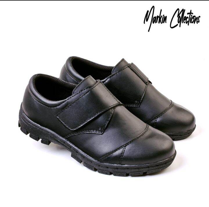 Natasha Limited Edition Genuine Leather Boys' Black School Shoes ...