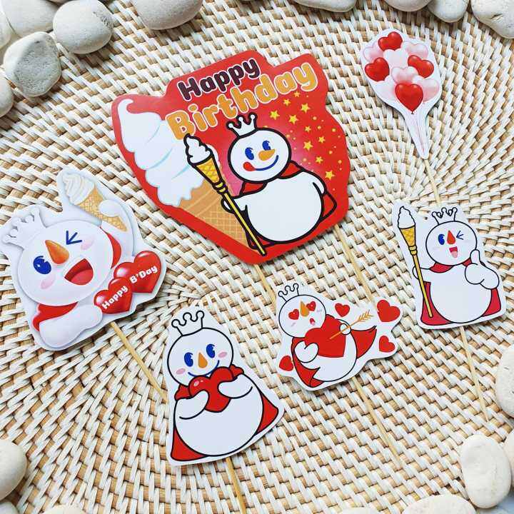 SK Mixue Ice Cream Birthday Cake Topper Cupcake Pudding Tumpeng Hampers ...