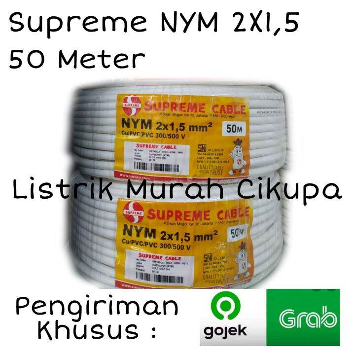 Kabel Listrik Supreme NYM 2X1.5 2 X 1.5 SUPREME KABEL POWER / LISTRIJ | Lazada Indonesia