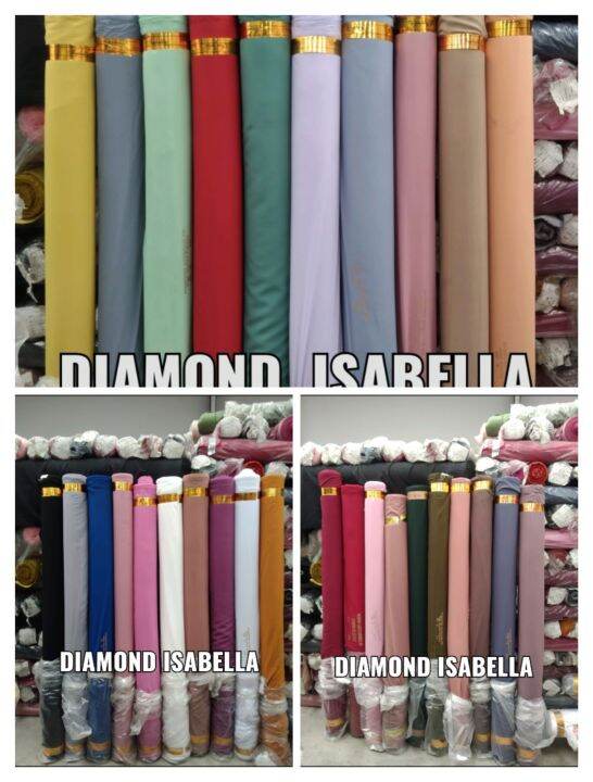 Kain Diamond Crep bahan hijab kain diamond isabela | Lazada Indonesia