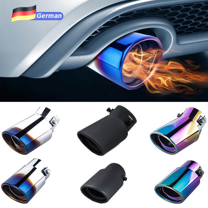 Universal Stainless Steel Car Exhaust Muffler Tip for Car Round Elbow ...
