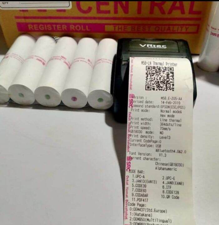 Kertas struk thermal EDC logo src 57/58x30mm Paket 10 Roll/pcs | Lazada ...