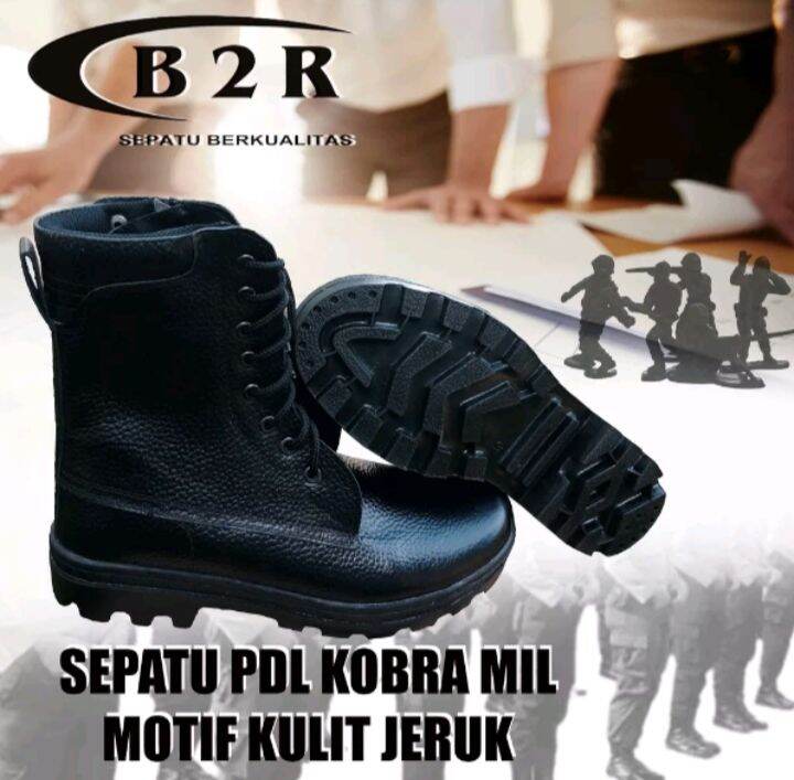 Sepatu Pria Original Leather B2R Boots PDL Cobra Sepatu Militer Sepatu ...