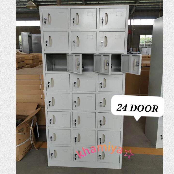 24 Compartment Metal Locker with Keylock, Locker Cabinet, Shelving Drawer Vault , School Locker ...