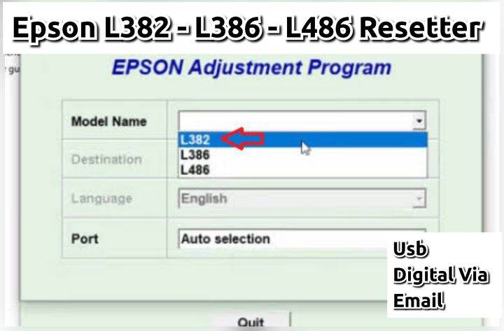 Epson Resetter L382 - L386 - L486 Lifetime Use For Windows | Lazada PH