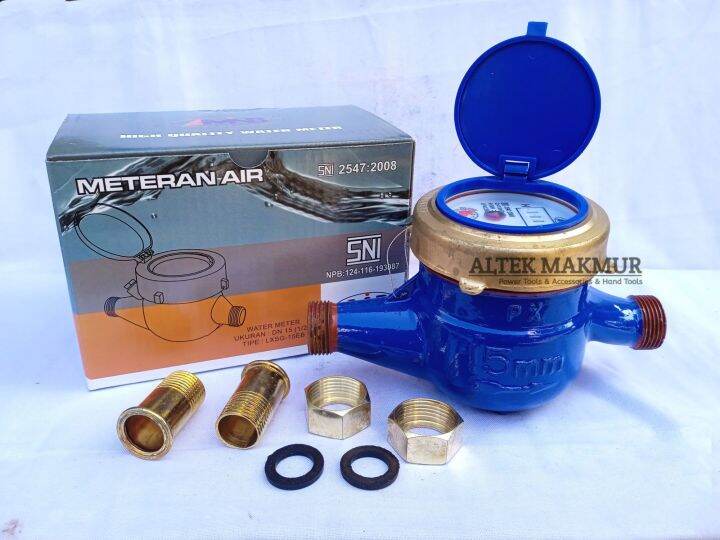 Meteran Air PDAM Body Besi 1/2 Inch Standar SNI Water Meter 4 Jarum ...