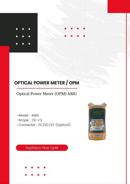 OPM AMG/Optical Power Meter Cable Tester - AMG-Kuning Alat Pengukur ...