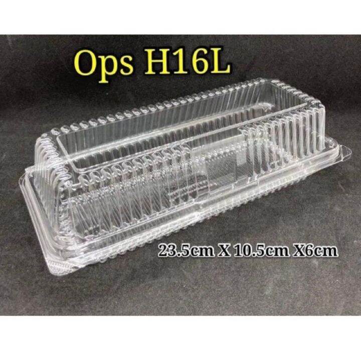 OPS/GO-H16L - Plastic Tray with Lock [ 50pcs± ] Bekas Bakery Disposable ...