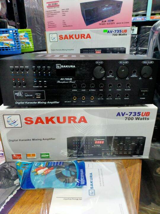 100% ORIGINAL SAKURA AV-735UB 700W x 2 DIGITAL KARAOKE MIXING AMPLIFIER | Lazada PH