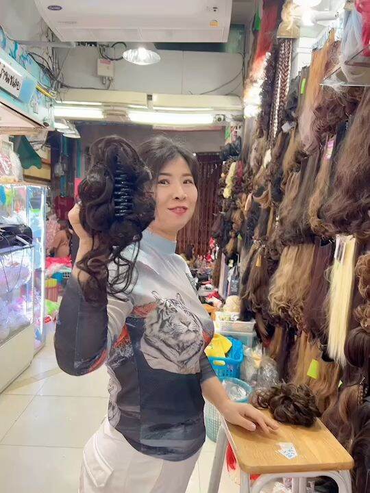 วิกผมดังโง้ะหนีบ รหัส T3312 เป็นกิ๊ฟหนีบมีปอยหวาน ใส่แล้วทำให้ผมดูฟูหนา เส้นผมเป็นไหมเกาหลี ...