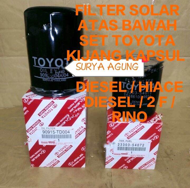 FILTER SOLAR ATAS BAWAH SARINGAN SOLAR ATAS BAWAH TOYOTA KIJANG KAPSUL ...