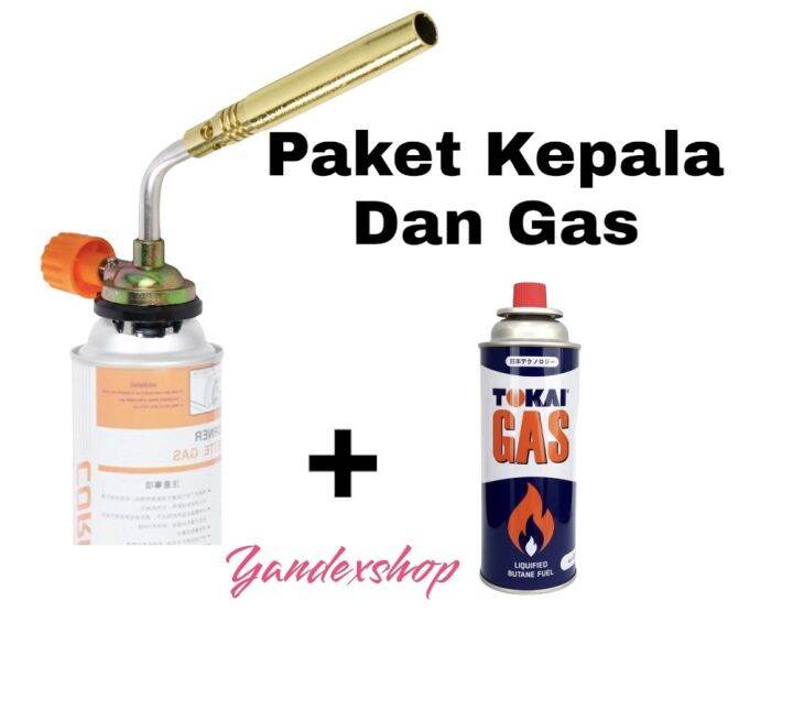 SEPAKET KEPALA GAS PORTABLE GAS TOUCH FLAME GUN LAS BUTANE BLOW TOUCH ...
