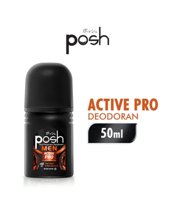 POSH Men Deodorant Roll On Active Pro 50ml | Lazada Indonesia