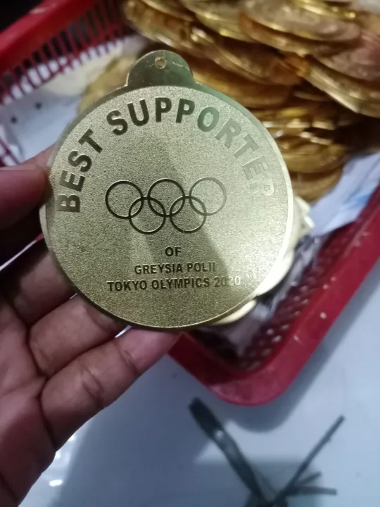 medali logam Kuningan emas perak perunggu custom | Lazada Indonesia