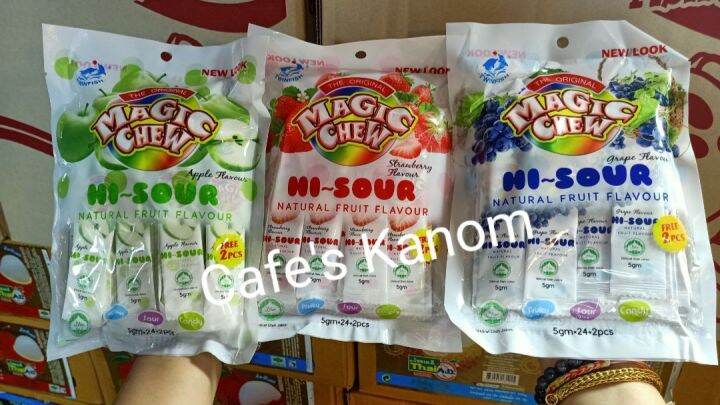ลูกอมเคี้ยวหนึบ The Original Magic Chew ลูกอมหนึบรสผลไม้ กลิ่นหอม รส ...