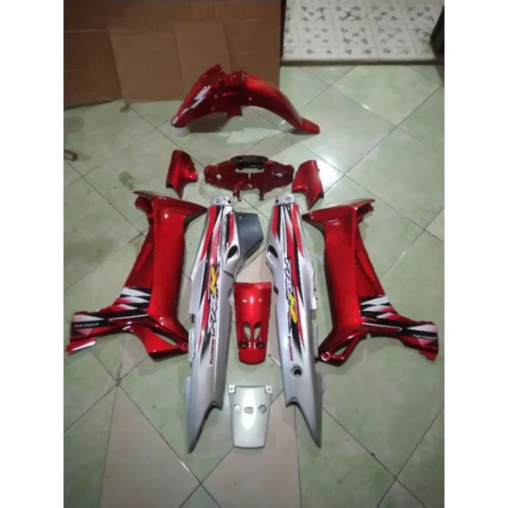 cover body motor Yamaha fizR F1Zr bodi full set halus merah silver ...