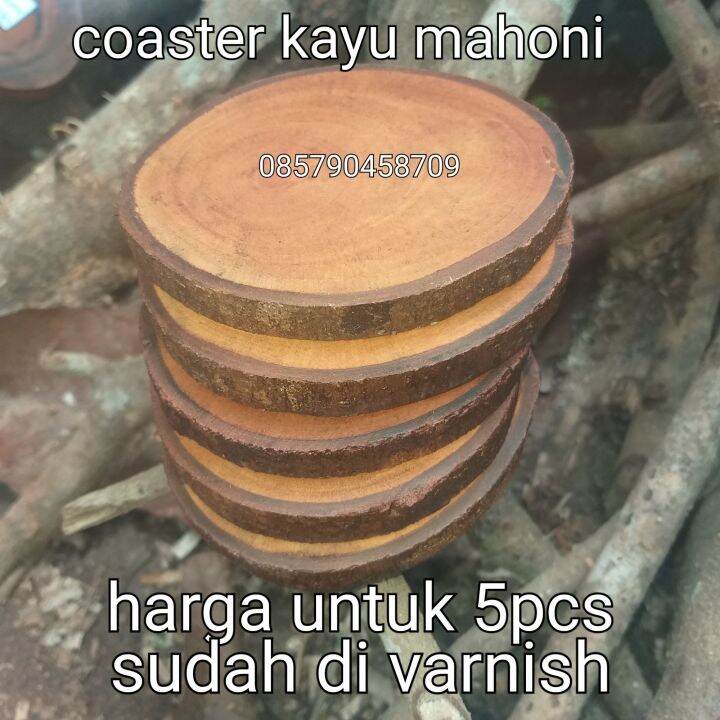 Tatakan gelas kayu diameter 8-10×1cm | Lazada Indonesia