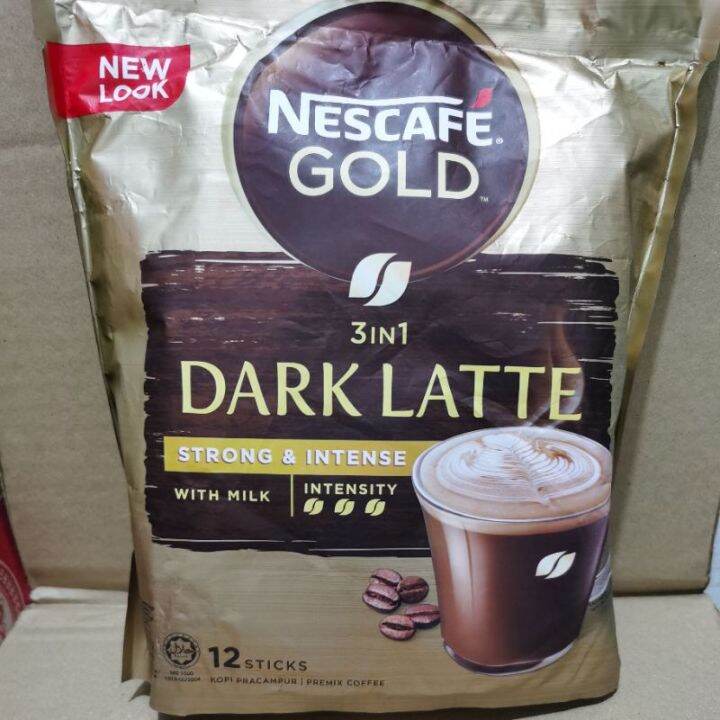 NESCAFE GOLD 3 in 1 DARK LATTE | STRONG & INTENSE WITH MILK | Lazada ...
