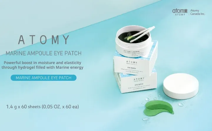 READY STOCK Atomy Marine Ampoule Eye Patch 1 (Box) | Lazada