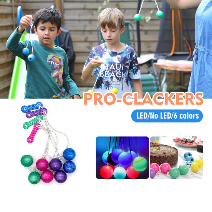 Pro Clackers Bola Lato Lato Glowing Toys Etek Etek Mainan Bola Tok Tok ...