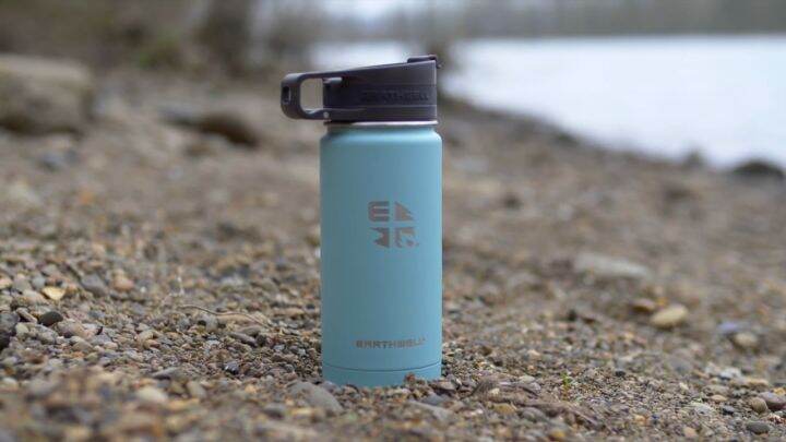 EARTHWELL 20OZ กระติกน้ำสูญญากาศ เก็บความร้อน และเย็น VOLCANIC BLACK ...