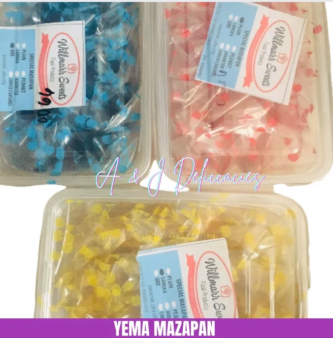 Special Mazapan (Yema Assorted Triangle ) Ube Langka , plain or Caramel ...