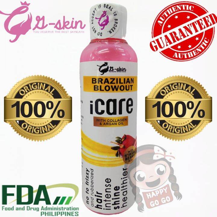 HAPPY GOGO ORIGINAL ICARE BRAZILIAN BLOWOUT with Collagen and Argan Oil ...