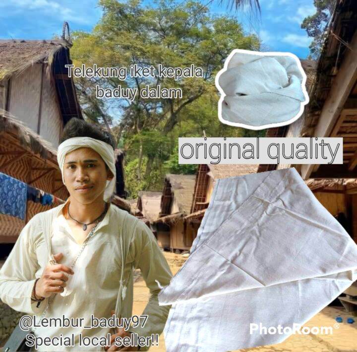 TELEKUNG | iket kepala baduy dalam bahan tenunan ukuran segi tiga iket etnik khas baduy dalam ...