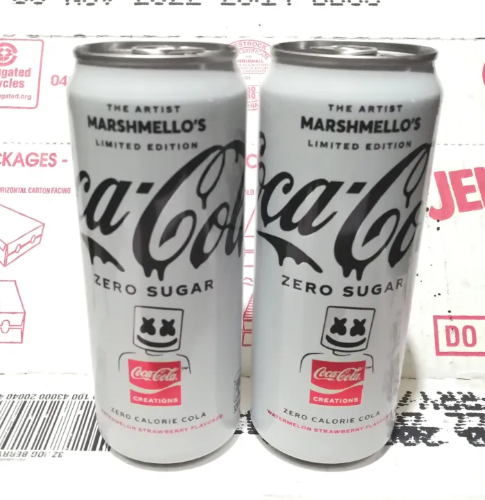 Coca Cola Zero Sugar The Artist Marshmello's Limited Edition 320ml Set ...