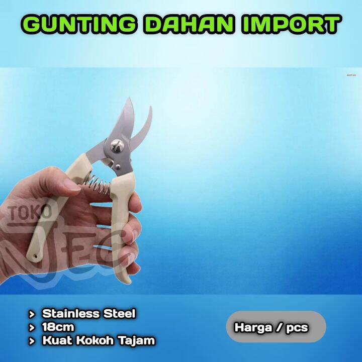 Gunting Dahan Ranting Daun Tanaman Import Stainless Steel | Lazada ...