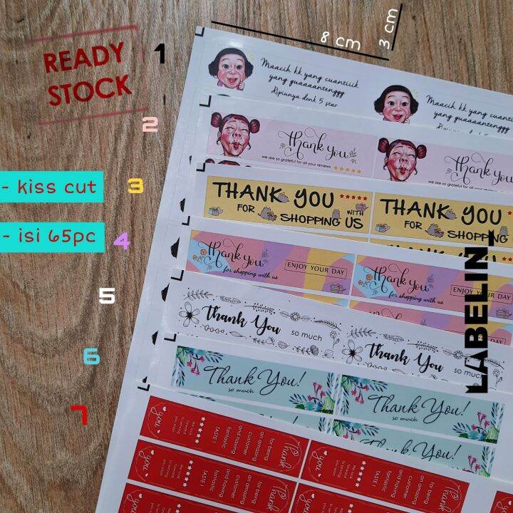 READY Stiker Kromo 65pc stiker thank you stiker review stiker lucu ...
