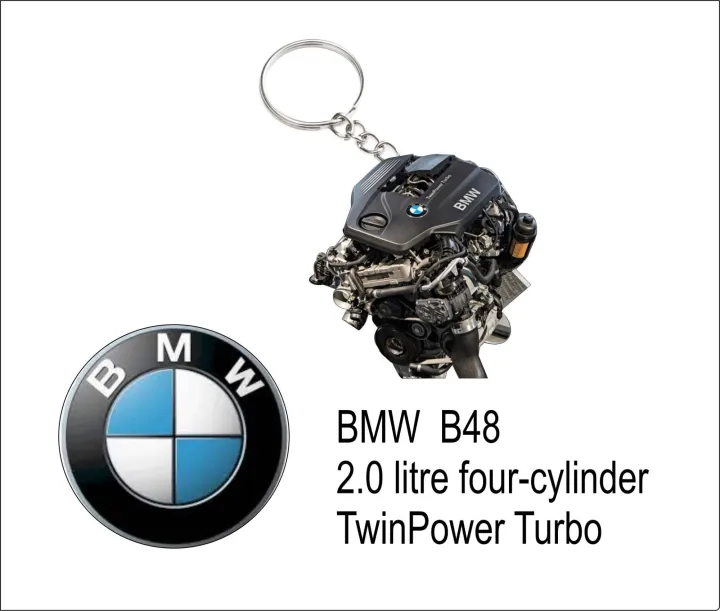 bmw b48 twin turbo engine keychain 2d | Lazada