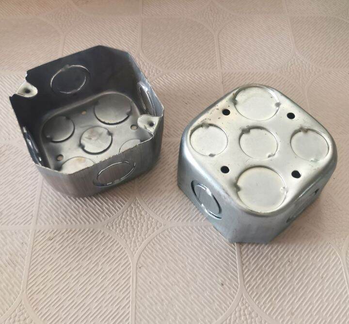 Gi Junction box New GI JUNCTION BOX octagon gauge 18 | Lazada PH