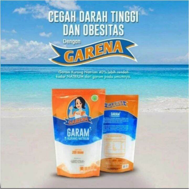 200Gr Garam Garena Rendah Natrium/ Garam Diet/ Garam Kesehatan/ Garam ...