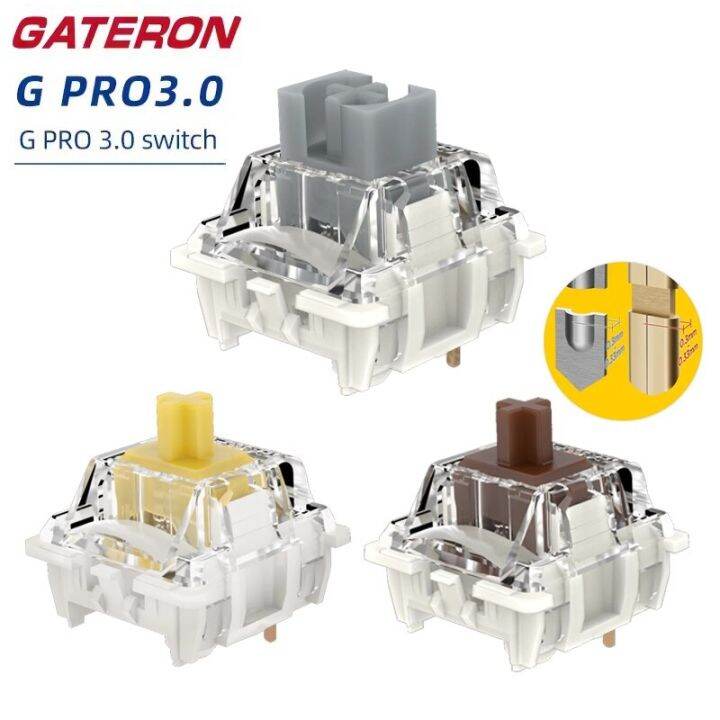 GATERON New G Pro 3.0 Yellow Switch Pro3.0 Silver Brown Mechanical ...