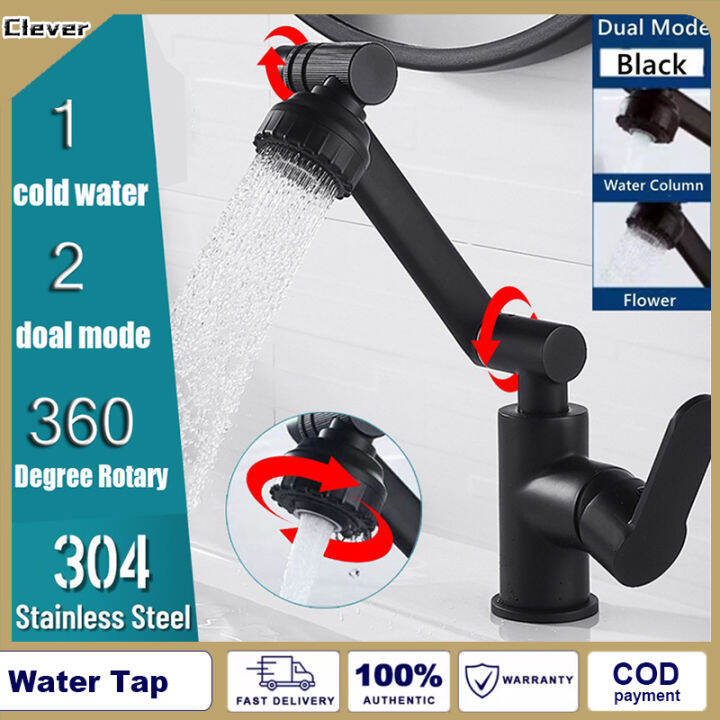 Clever Faucet Stainless 1080 Degree Rotating Single Hole Dual mode ...