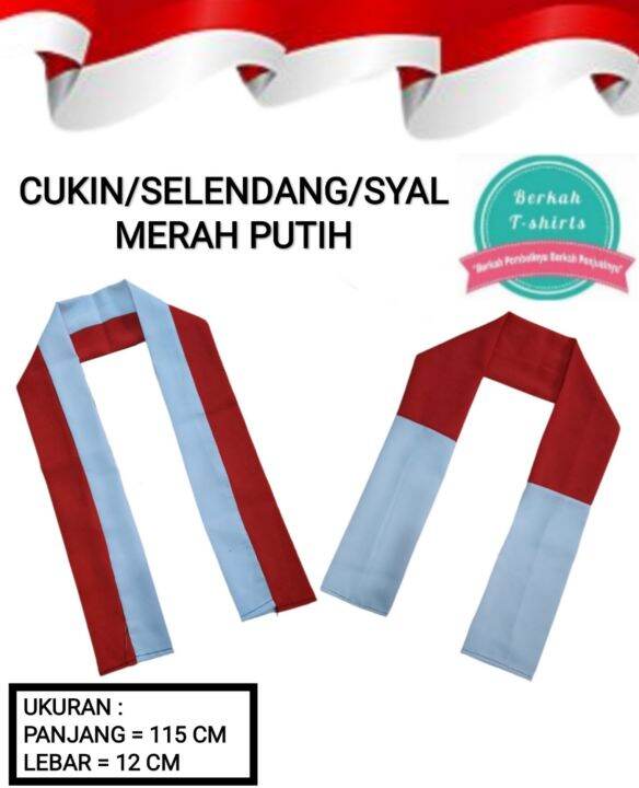 CUKIN MERAH PUTIH | SELENDANG MERAH PUTIH | SYAL MERAH PUTIH | Lazada ...