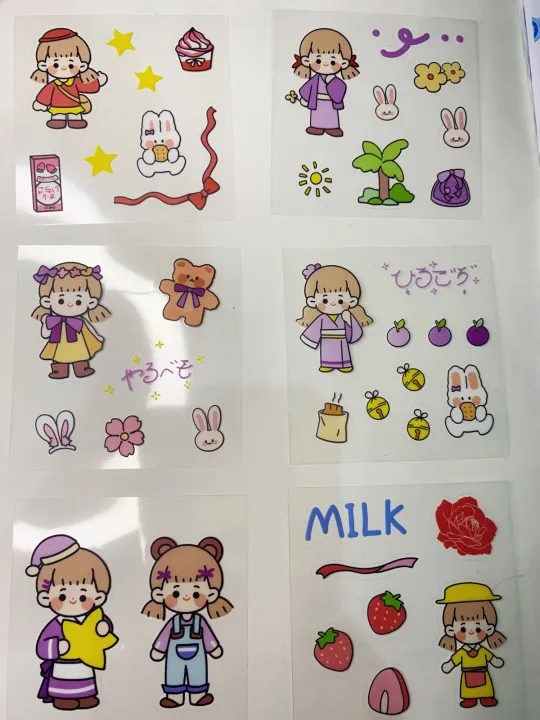 Stiker 2D / Stiker Botol 2D / stiker kekinian / 10.000 per 5 Lembar ...