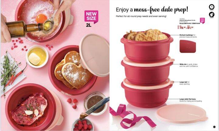 Tupperware Ultimate Mixing Bowl 2L 3pcs | Lazada