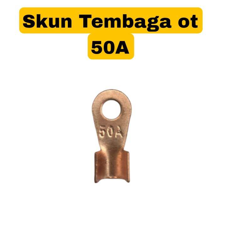 Skun CU Tembaga Belah Scun Copper Tembaga OT 50A Skun Kabel Conector ...