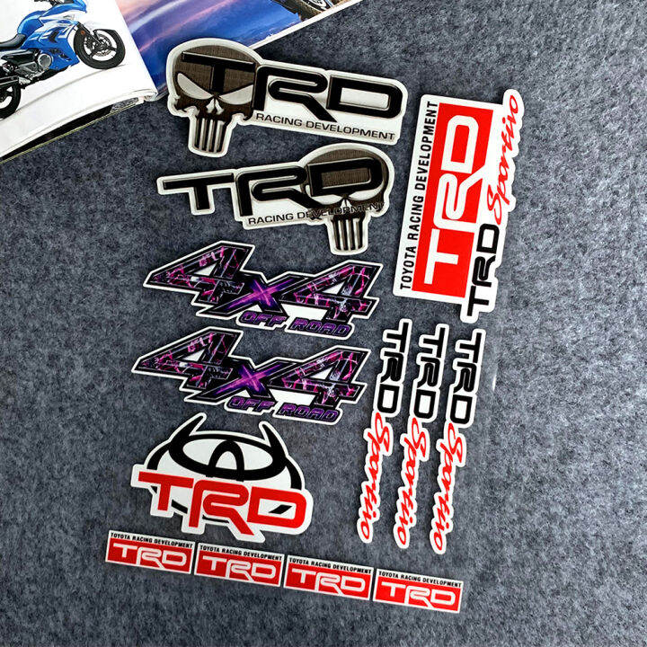 1 Set Toyota TRD Logo Car Reflective Sticker Toyota Racing Crown ...
