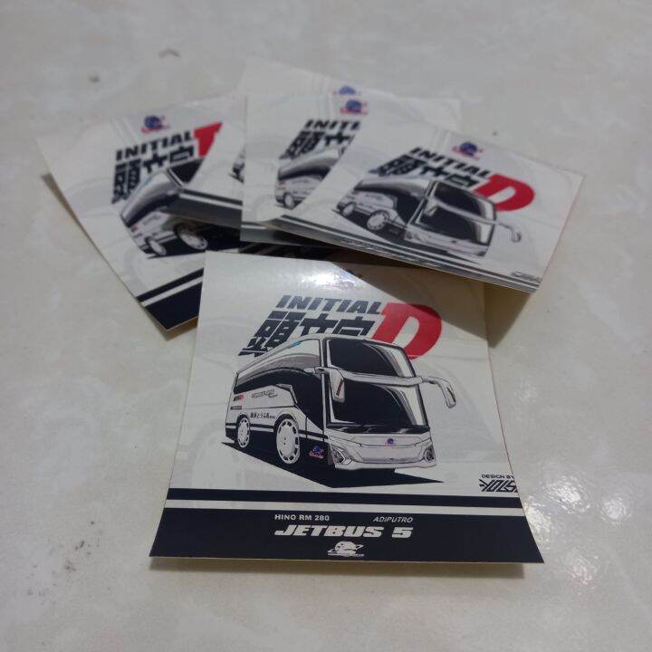 5 pcs sticker bus stiker bis kids panda jb5 jetbus 5 kotak biasa ...