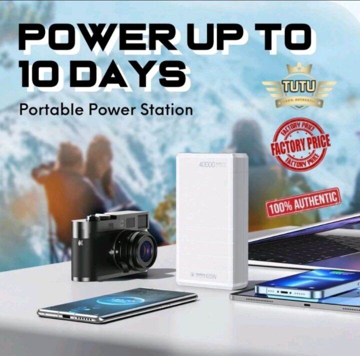 REMAX RPP 310 40000mAh Dinba Series 65W PD+QC Laptop Charging Fast ...