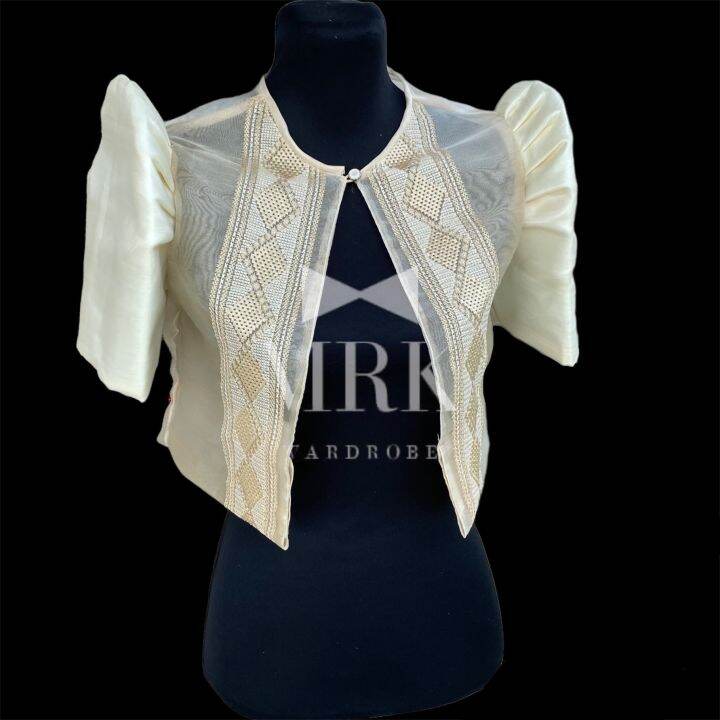 Bolero Filipiniana Waist Cut Zigzag Design/ Modern Filipiniana | Lazada PH