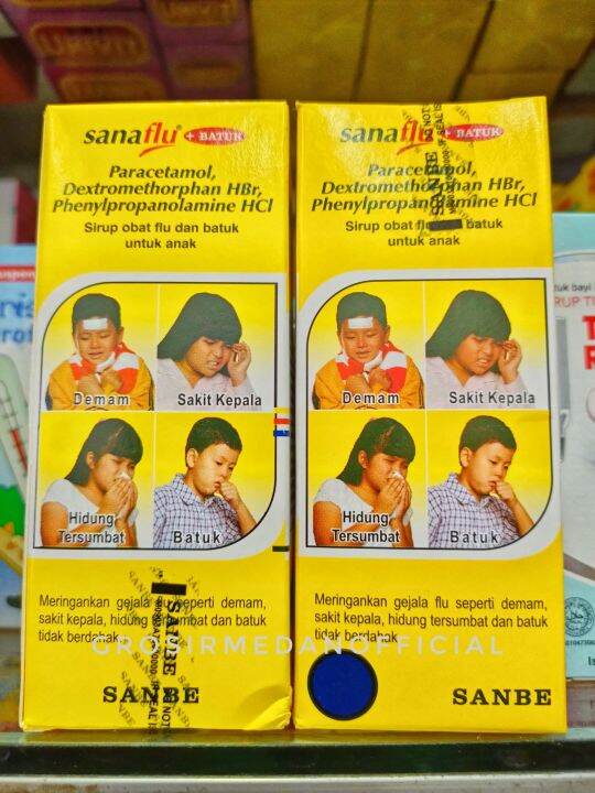 SANAFLU SIRUP OBAT BATUK PILEK ANAK - MENGOBATI DEMAM, SAKIT KEPALA ...