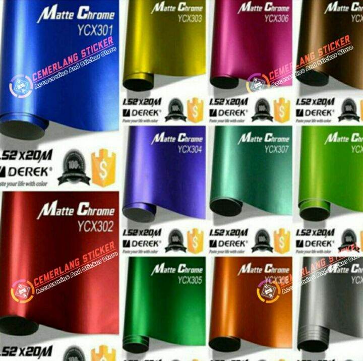 sticker metalik doff / matte krom sticker wraping mobil | Lazada Indonesia
