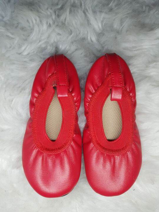 Foldable Garterized (K I D S) Doll Shoes Smooth Red | Lazada PH